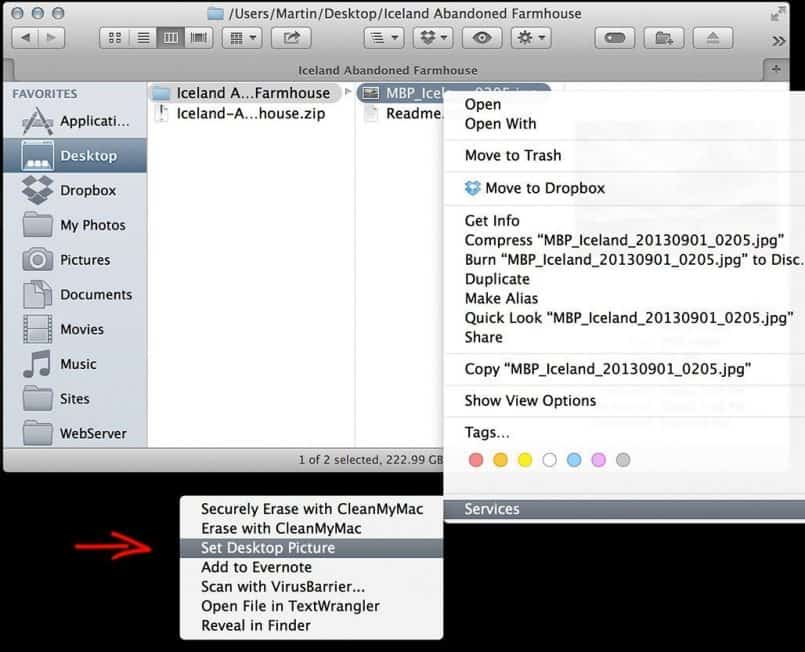 Setting Image as Desktop Wallpaper | Martin Bailey Photography